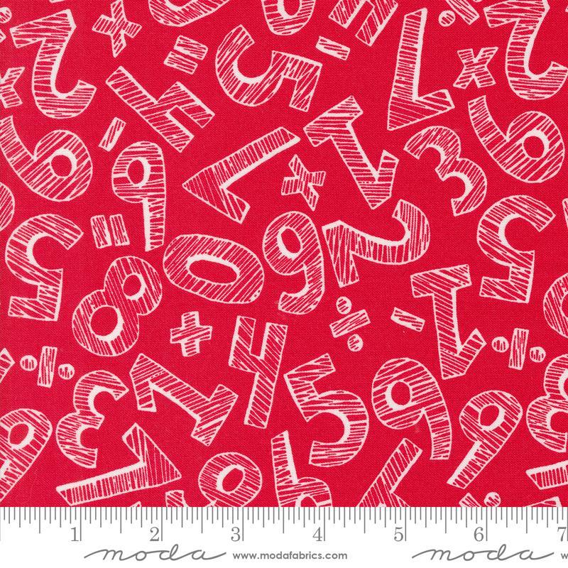 Back to School by Moda Fabrics NUMBERS/APPLE – Arizona Quilts
