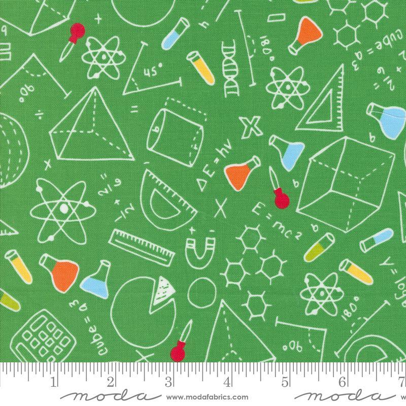 Back to School by Moda Fabrics MATH & SCIENCE/GRASS – Arizona Quilts
