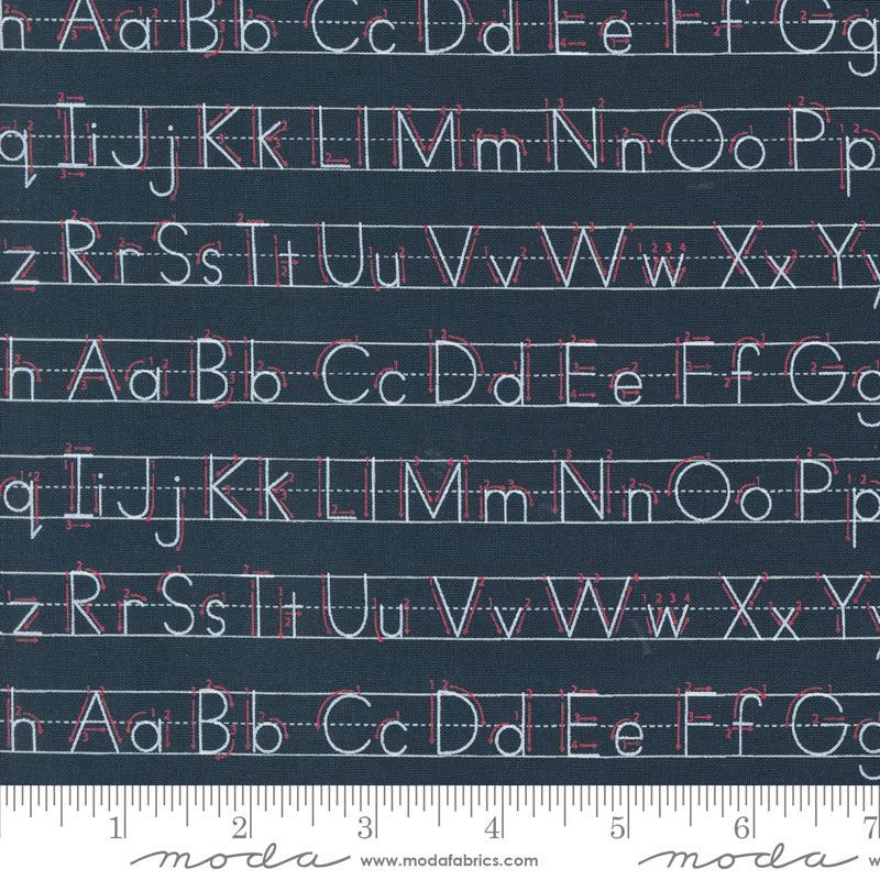Back to School by Moda Fabrics WRITING LETTERS/CHARCOAL – Arizona Quilts