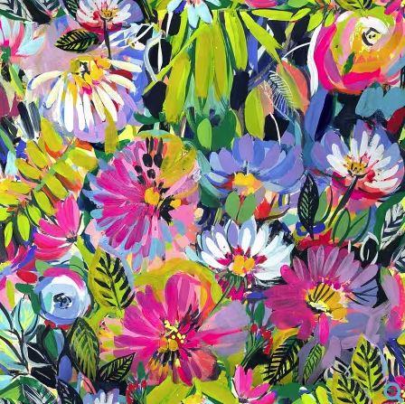 Sunset Meadow by Clothworks BLOOMS/DK BLUE – Arizona Quilts