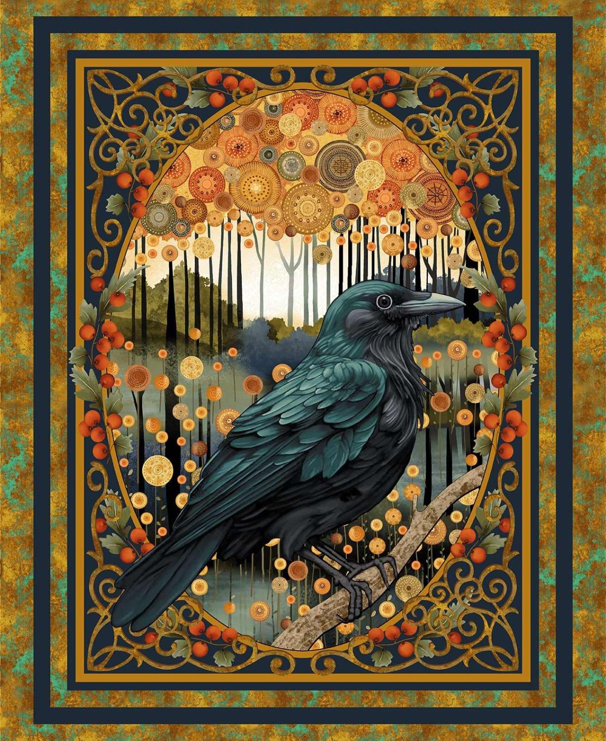 Crow-Mazing by Henry Glass 36" CROW PORTRAIT PANEL – Arizona Quilts