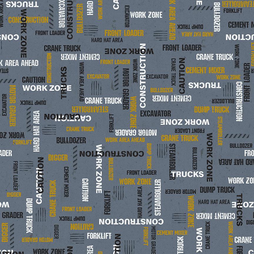 Diggers & Dozers by Windham Fabrics CAUTION: WORK ZONE/WORKWEAR ...