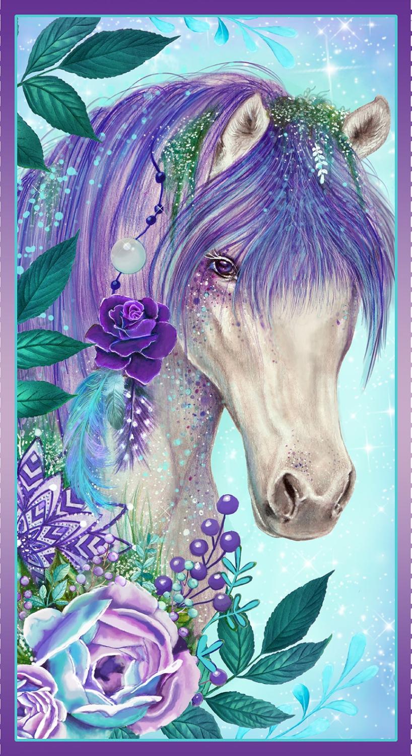 Gypsy Violet by Blank Quilting 24" HORSE PANEL – Arizona Quilts