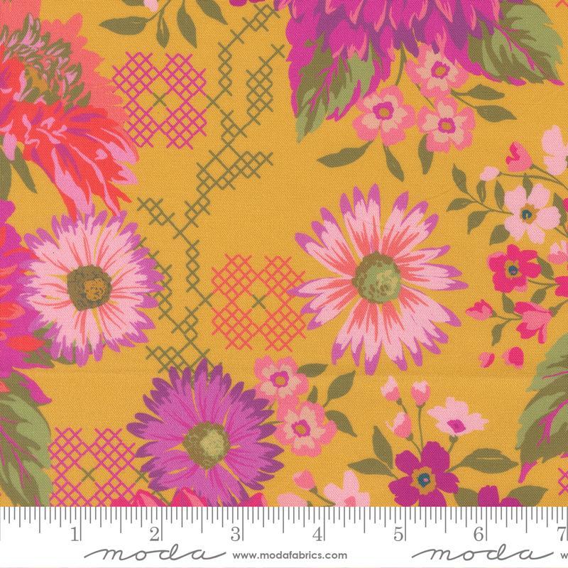 Parlor by Moda Fabrics HAPPY BLOOMS/DIJON – Arizona Quilts