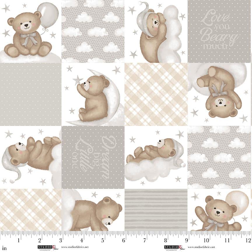 Sleepy Teddy by Studio E Fabrics TEDDY PATCH/GRAY, MULTI – Arizona Quilts