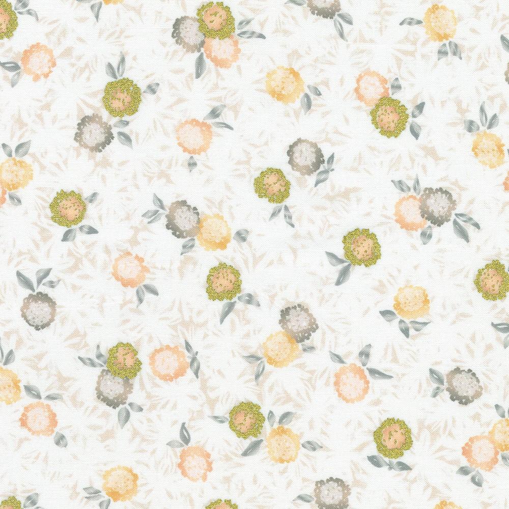 Wishwell: Summerstone by Robert Kaufman Fabrics TOSSED FLORAL/IVORY ...