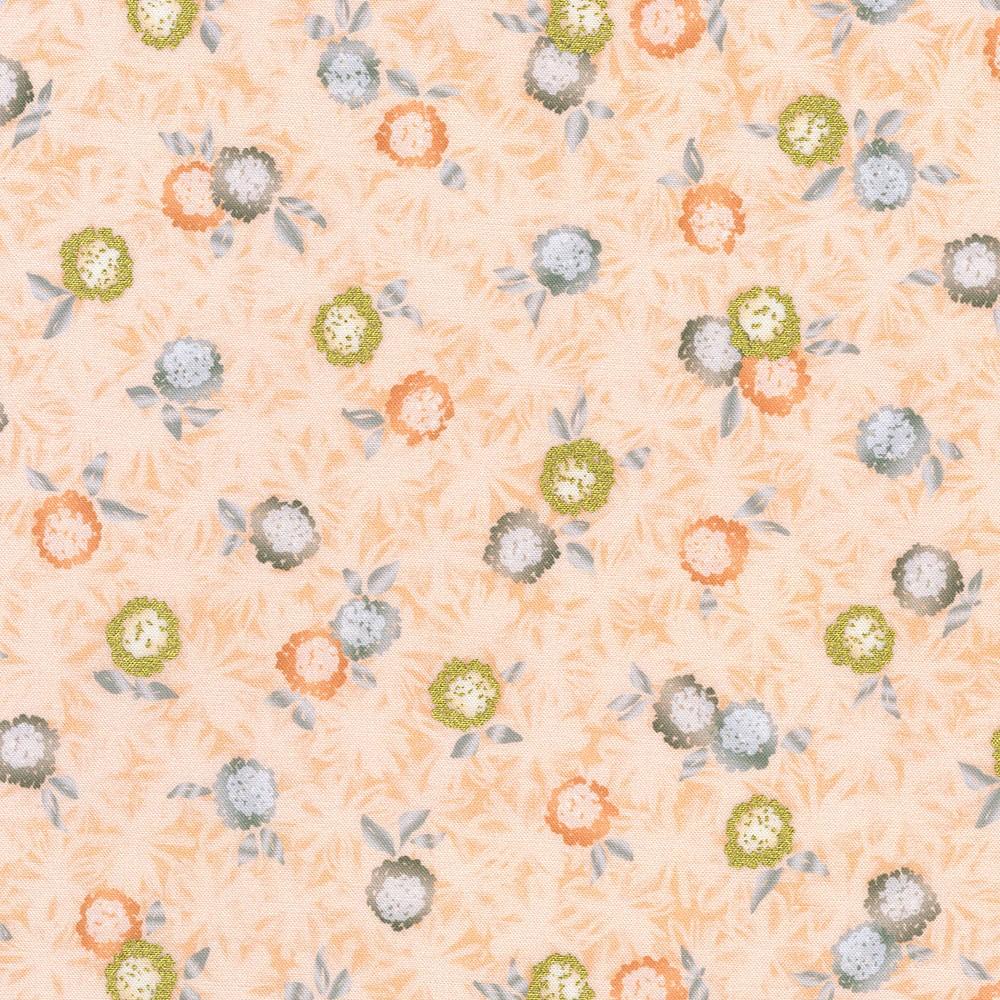 Wishwell: Summerstone by Robert Kaufman Fabrics TOSSED FLORAL/PEACH ...