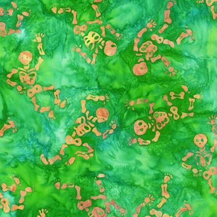 Artisan Batiks Celebration by Robert Kaufman SKELETONS/GREEN – Arizona ...