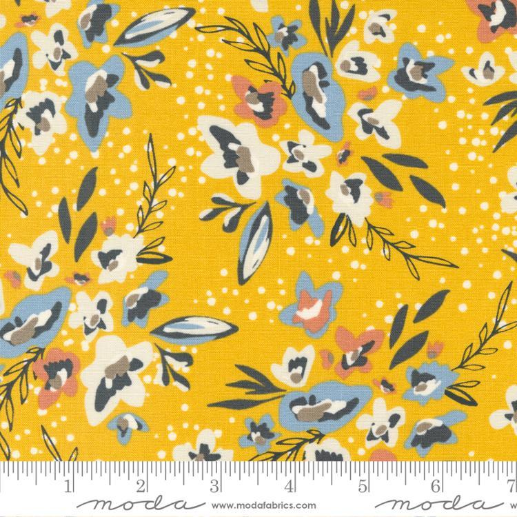 Dawn on the Prairie by Moda Fabrics SPRAY & SPRIG/GOLDEN MUSTARD ...