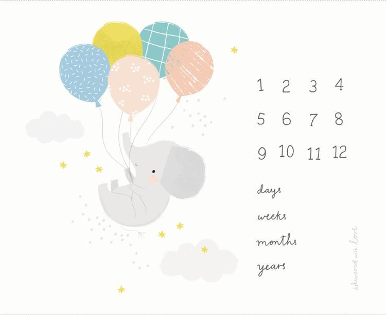 Delivered with Love by Moda Fabrics 36" MILESTONE PANEL – Arizona Quilts