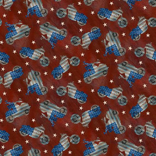 Live to Ride by Blank Quilting MOTORCYCLE SILHOUETTES/RED – Arizona Quilts