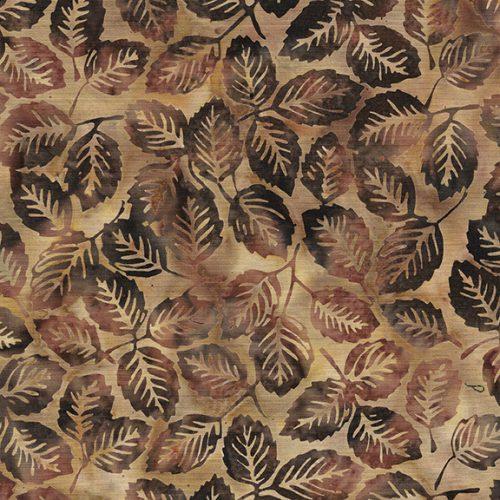 Natural Healing Batiks by Island Batik MINT BASIL LEAVES/BROWN MUSHROO ...