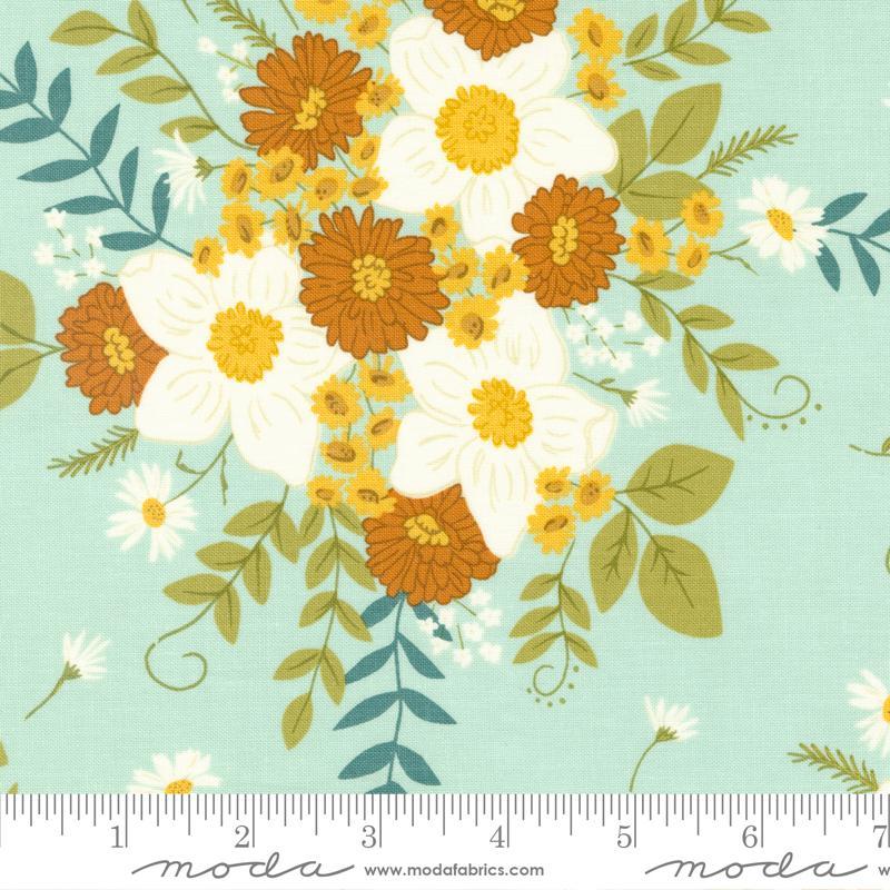 Ponderosa by Moda Fabrics FLORAL BOUQUET/AQUA – Arizona Quilts