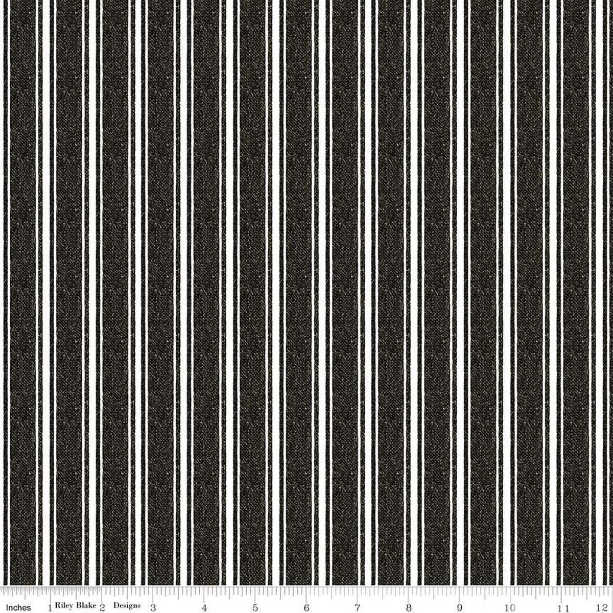 Queen of We'en by Riley Blake TICKING TEXTURE/BLACK – Arizona Quilts