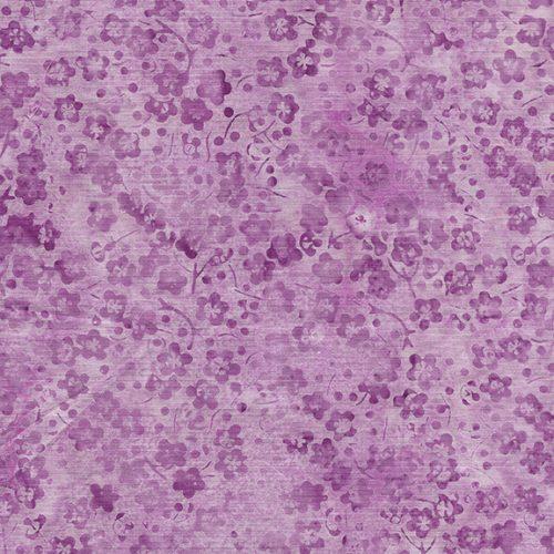 Zen Chic Batiks by Island Batik CHERRY BLOSSOMS/PURPLE LAVENDER ...