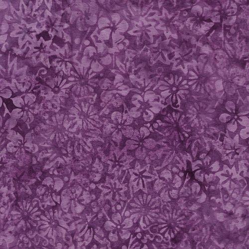 Zen Chic Batiks by Island Batik MIXED ASIAN FLORAL/PURPLE JELLY ...