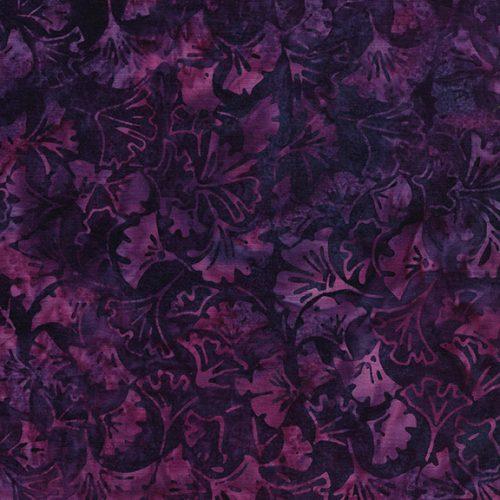 Zen Chic Batiks by Island Batik GINKO LEAVES/PURPLE WINE – Arizona Quilts